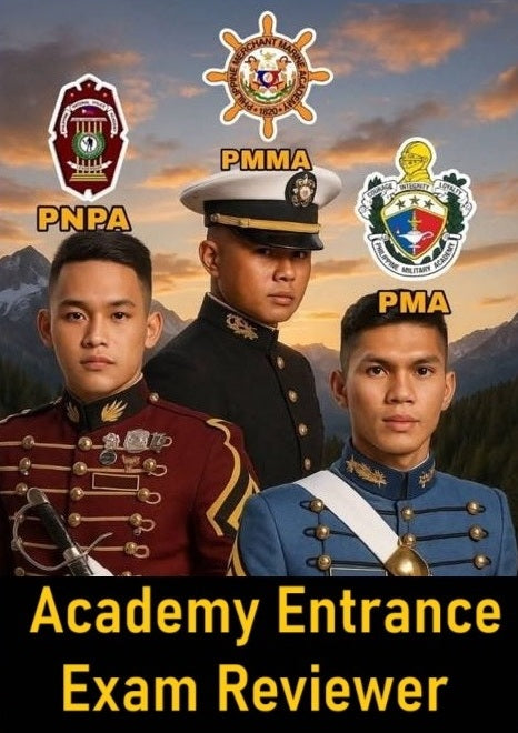 Entrance Exam Reviewer for PMA, PNPA, PMMA – Academy Bookstore
