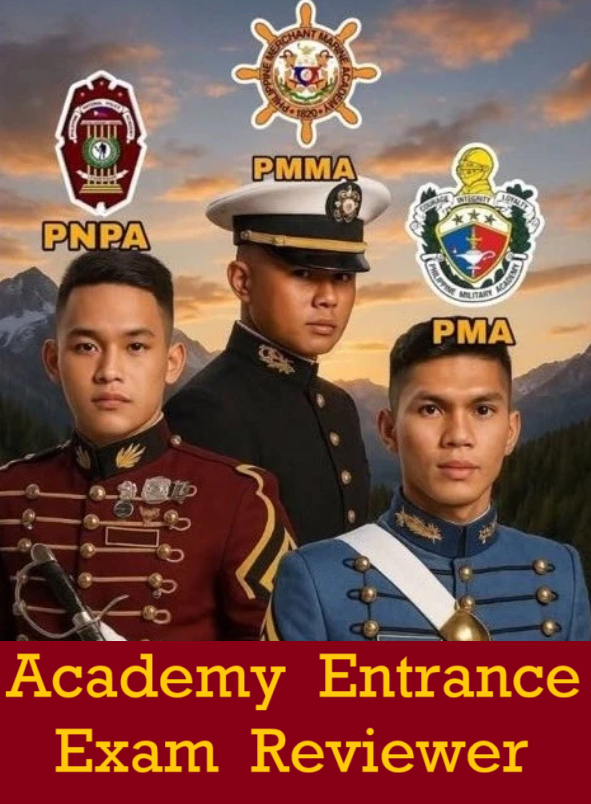 Entrance Exam Reviewer for PMA, PNPA, PMMA – Academy Bookstore